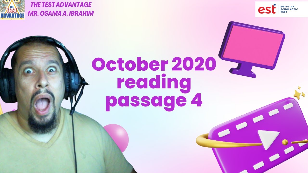 EST Test | October 2020 |reading |passage 4 | Mr. Osama - YouTube