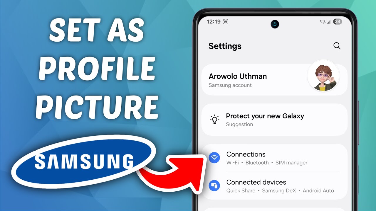 How to Use Galaxy Avatar as Profile Picture on Samsung Account - YouTube
