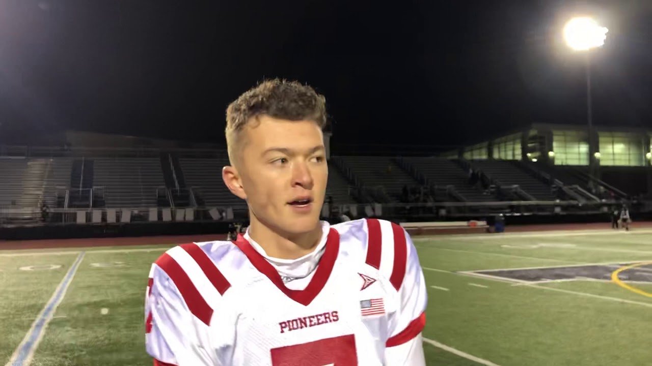 St. John’s QB Colin Schofield on the win over Xaverian and throwing to Eamonn Dennis. - YouTube