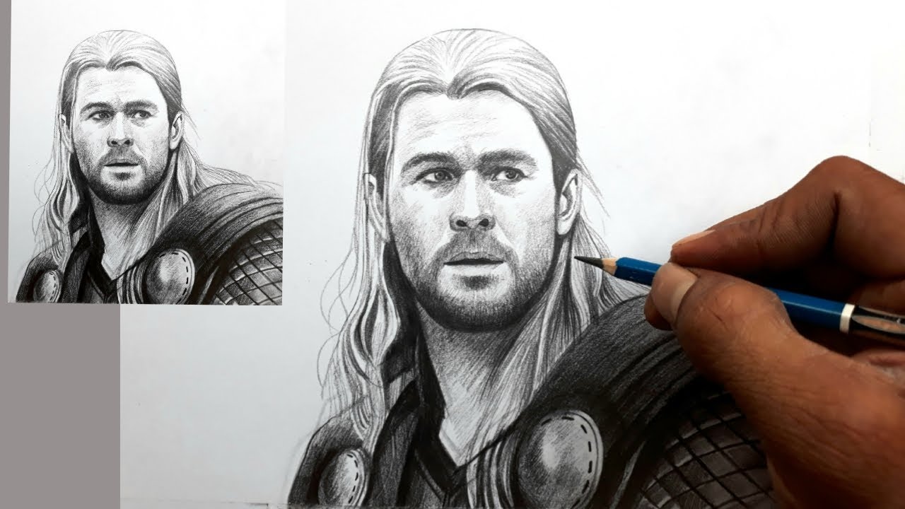Thor Pencil Sketch