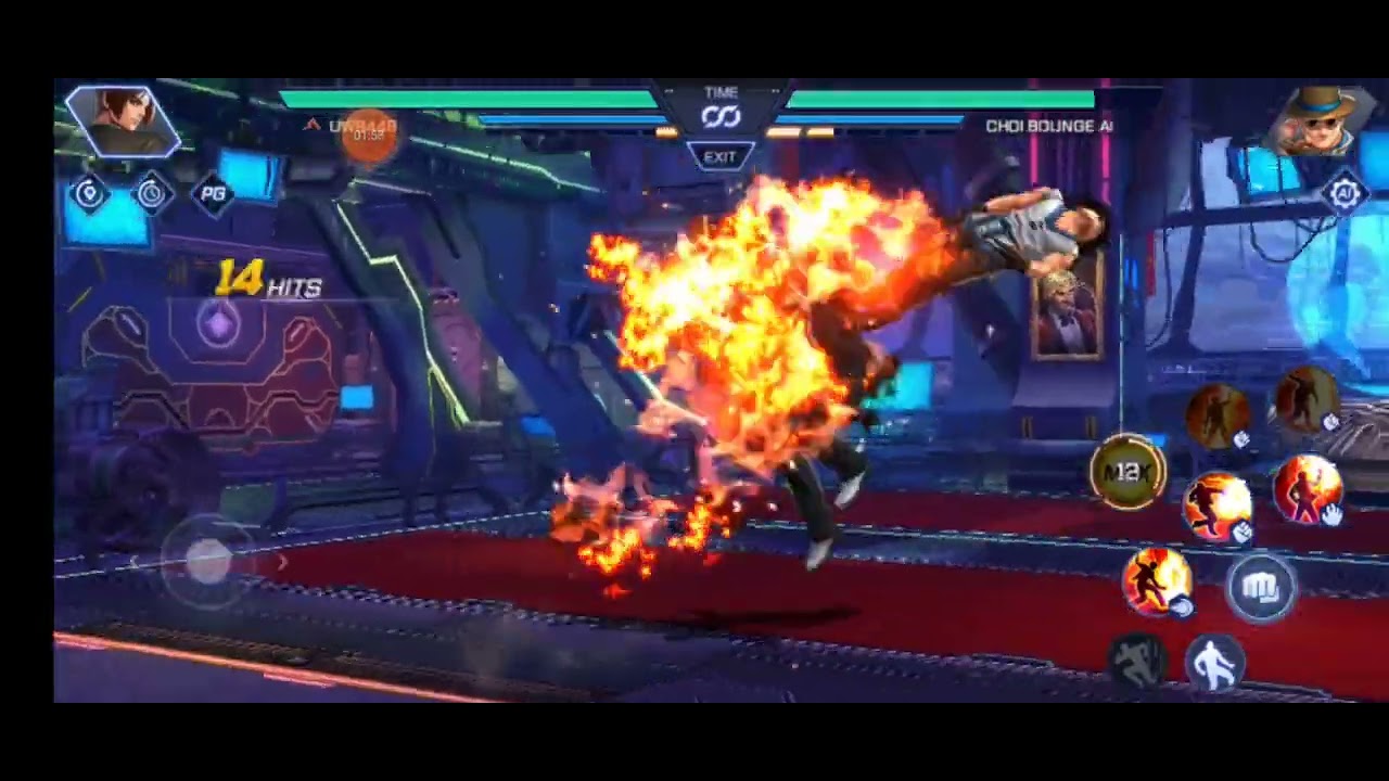 kof arena kyo vs choi treino 15 - YouTube