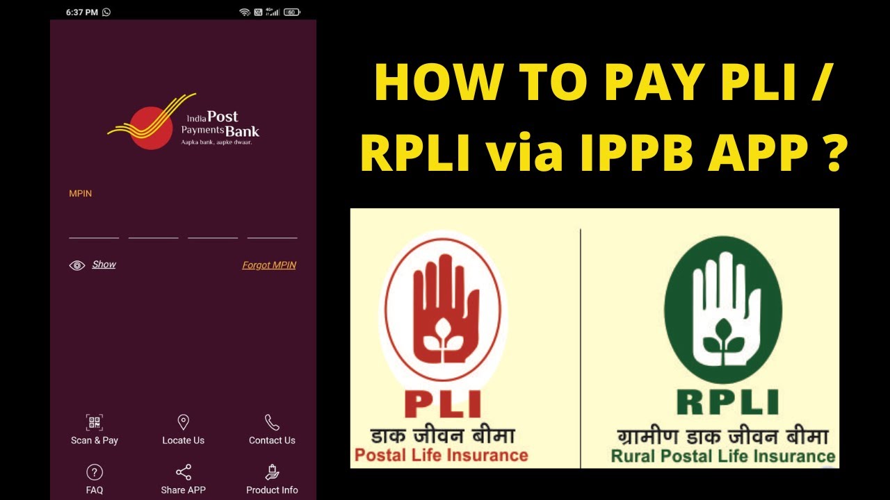 How to PAY PLI / RPLI from Home using IPPB Mobile Banking App ? Avoid ...