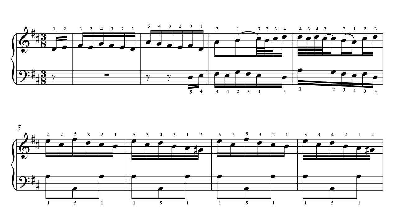 Bach: Invention 3 in D Major, BWV 774 (Student Edition) - YouTube