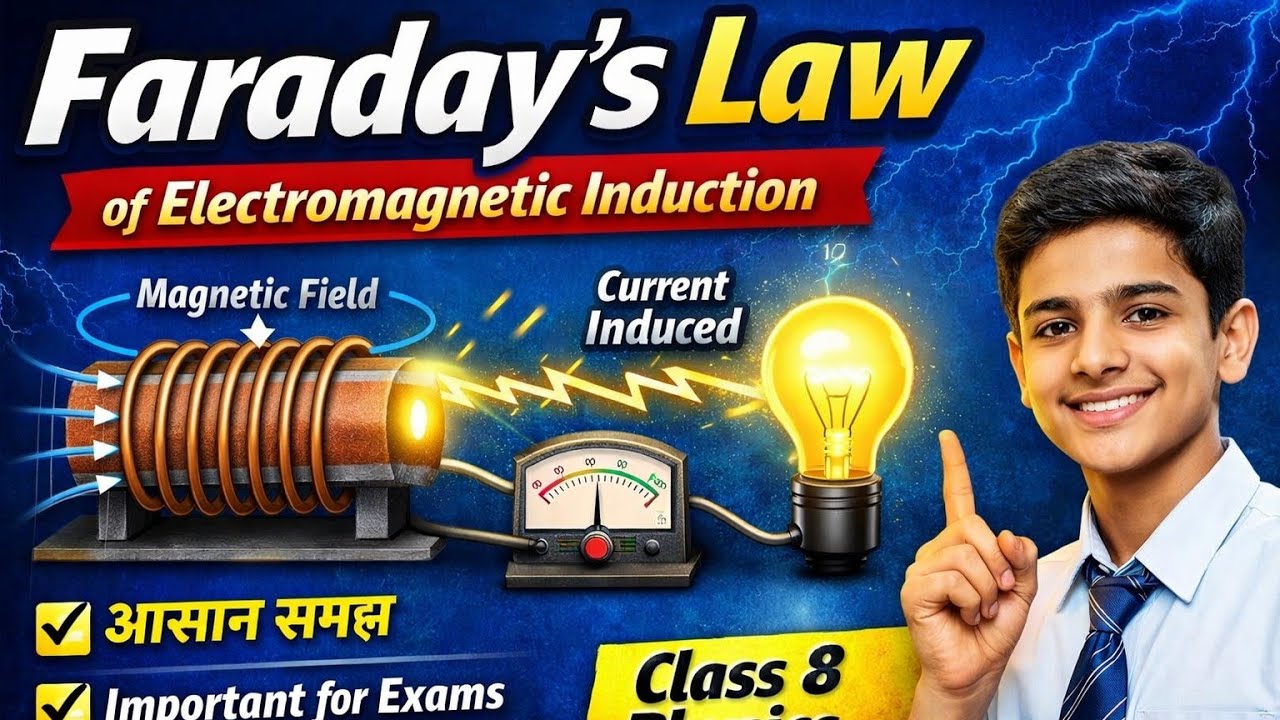 Faraday’s Law of Electromagnetic Induction | Class 8 Physics | Easy ...