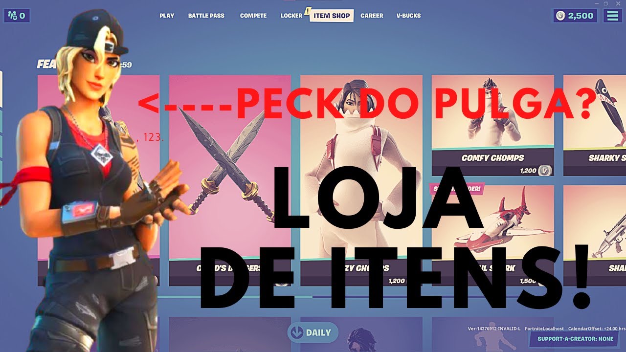 PACOTE DO PULGA NA LOJA!? JOGANDO COM INSCRITOS EM LIVE - FORTNITE ...