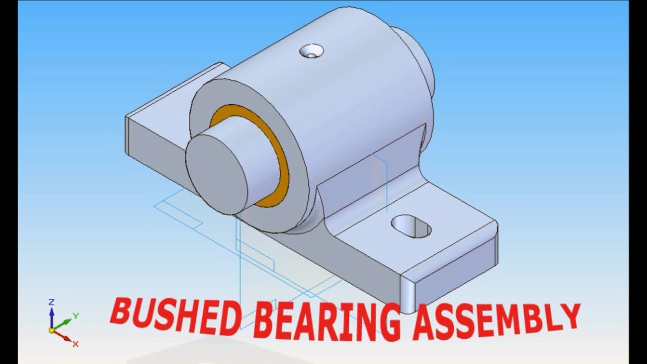 Bushed Bearing Assembly tutorial | Solid Edge | in Kannada | ಸಾಲಿಡ್ ...