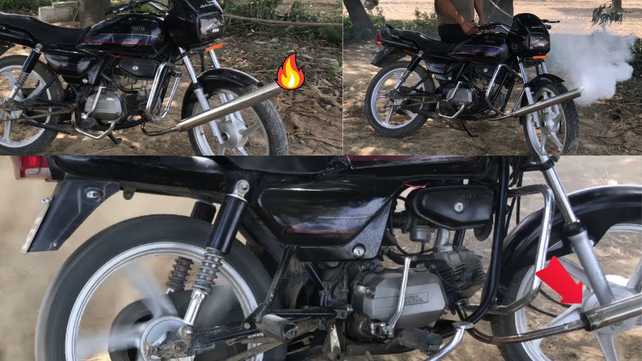 Modified exhaust in splendour || modified silencer | crazy sounds X ...