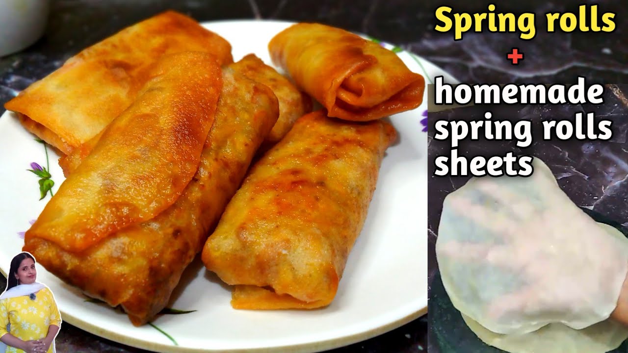 Spring rolls recipe| how to make spring rolls at home| chicken spring ...