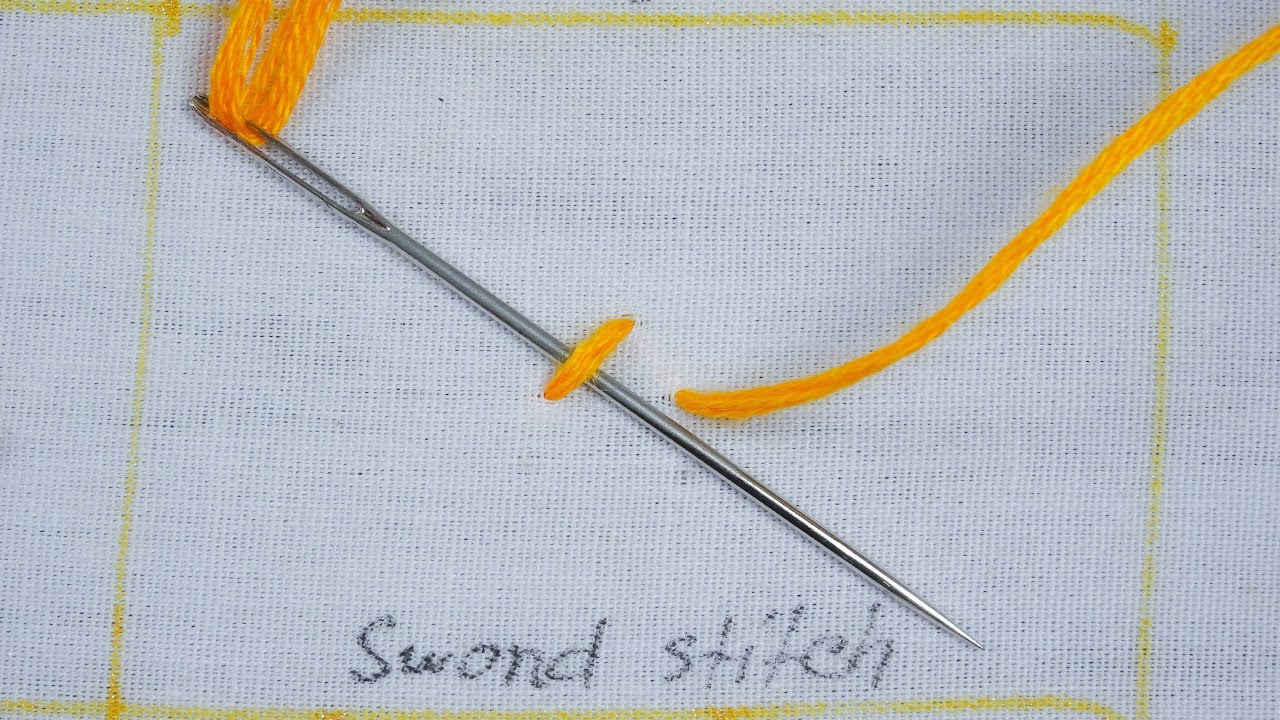 basic hand embroidery tutorial, sword stitch/isolated pearl stitch ...