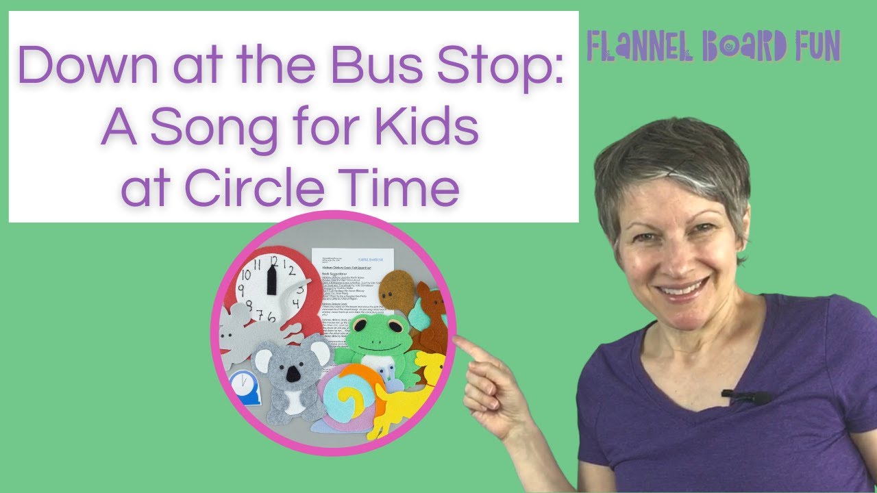 Down at the Bus Stop Song for Kids, Toddler and Preschool Counting Song ...