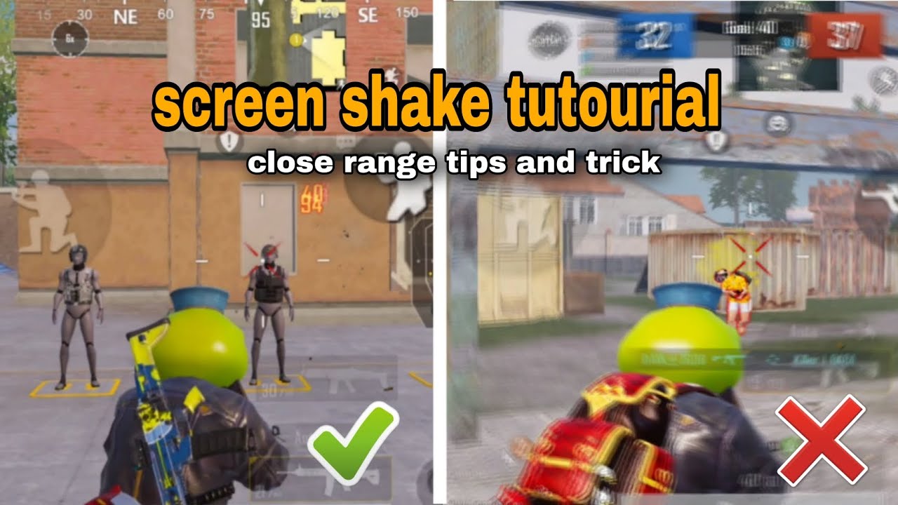 screen shake close range right improvement with headshot trick🔥 bgmi ...