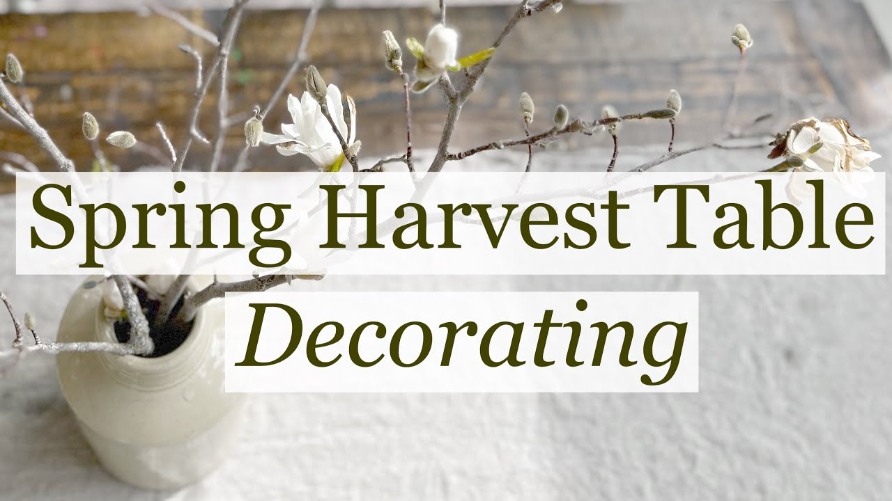 Dining table arrangements / Spring / Harvest Table / Budget - YouTube
