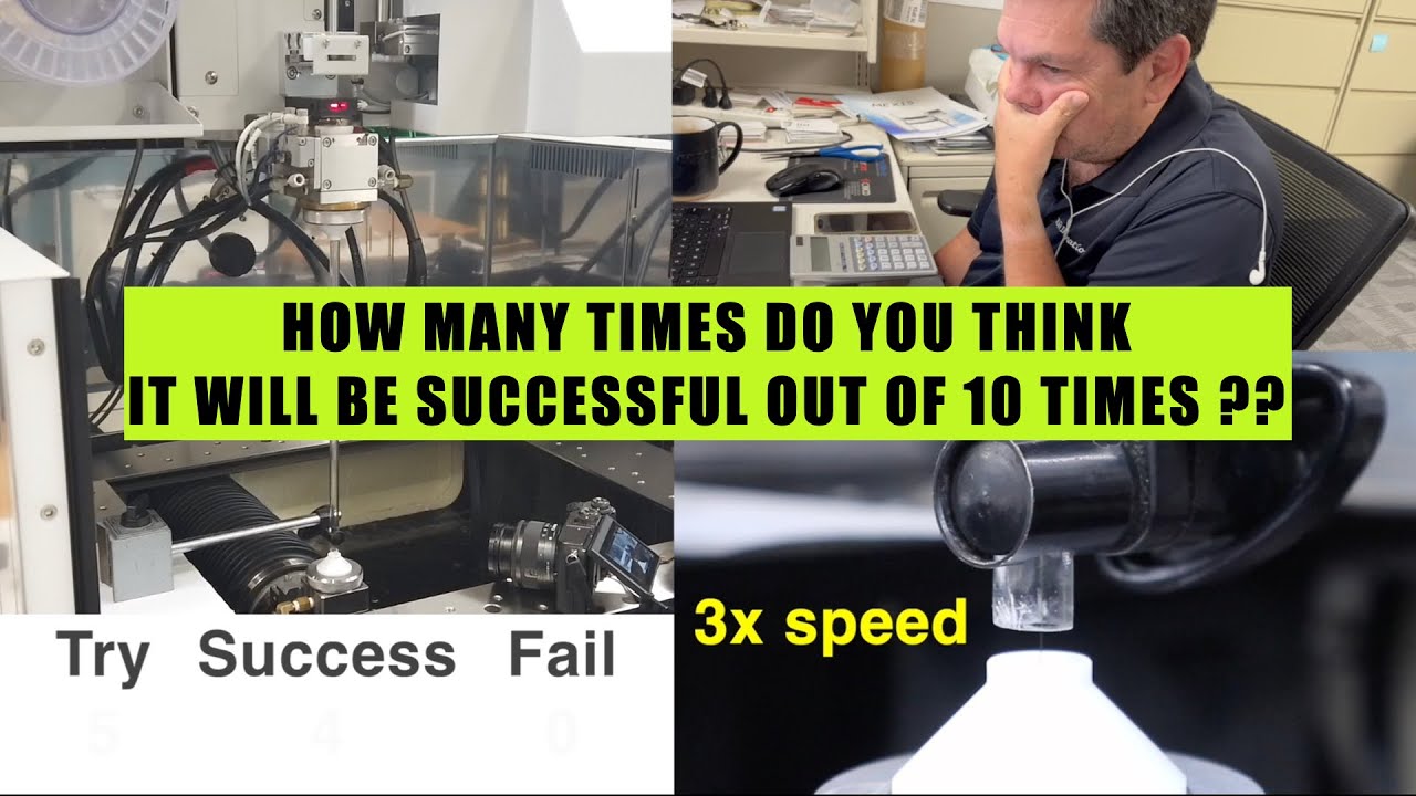 Wire threading test by SEIBU WEDM - YouTube