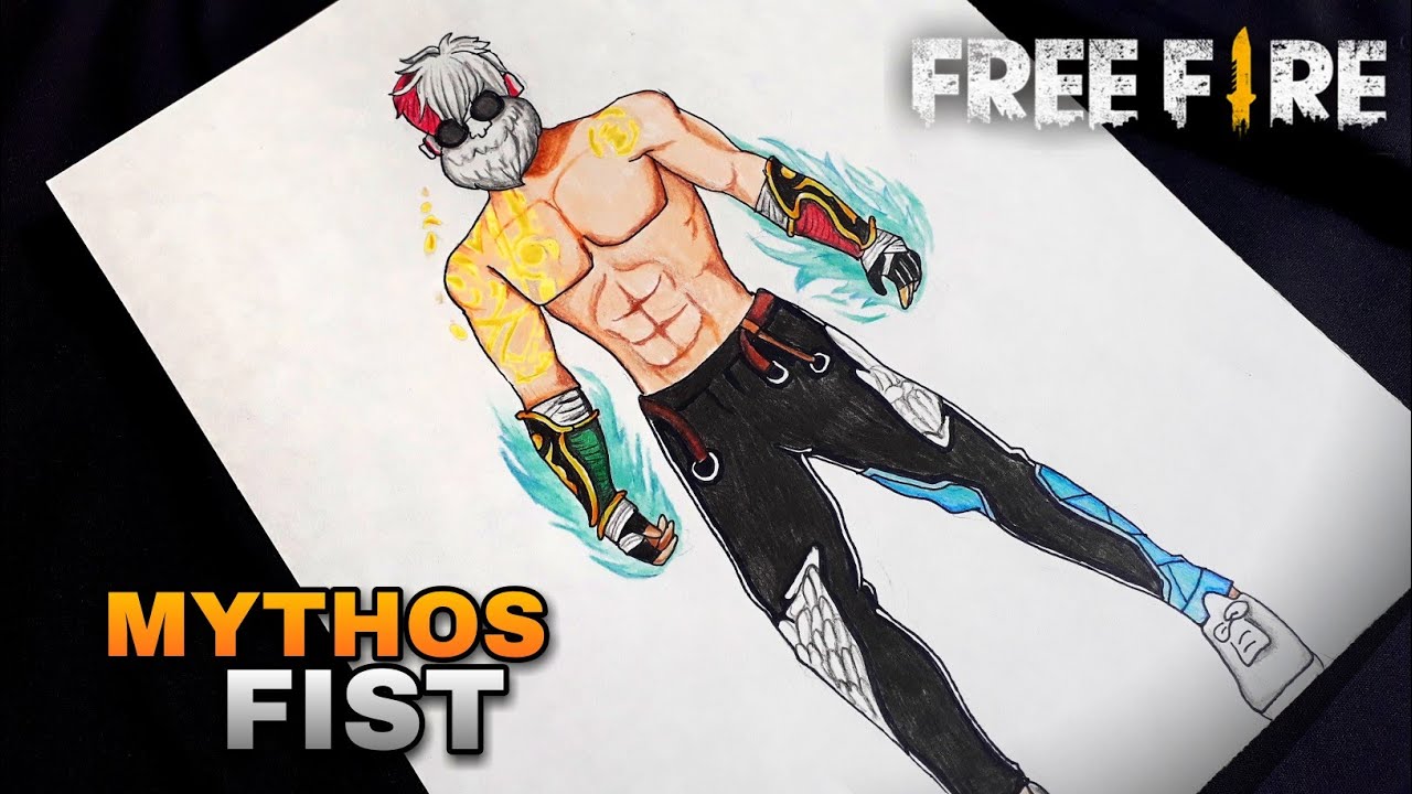 MYTHOS FIST DRAWING || FREEFIRE DRAWING || KAKU ARTS - YouTube