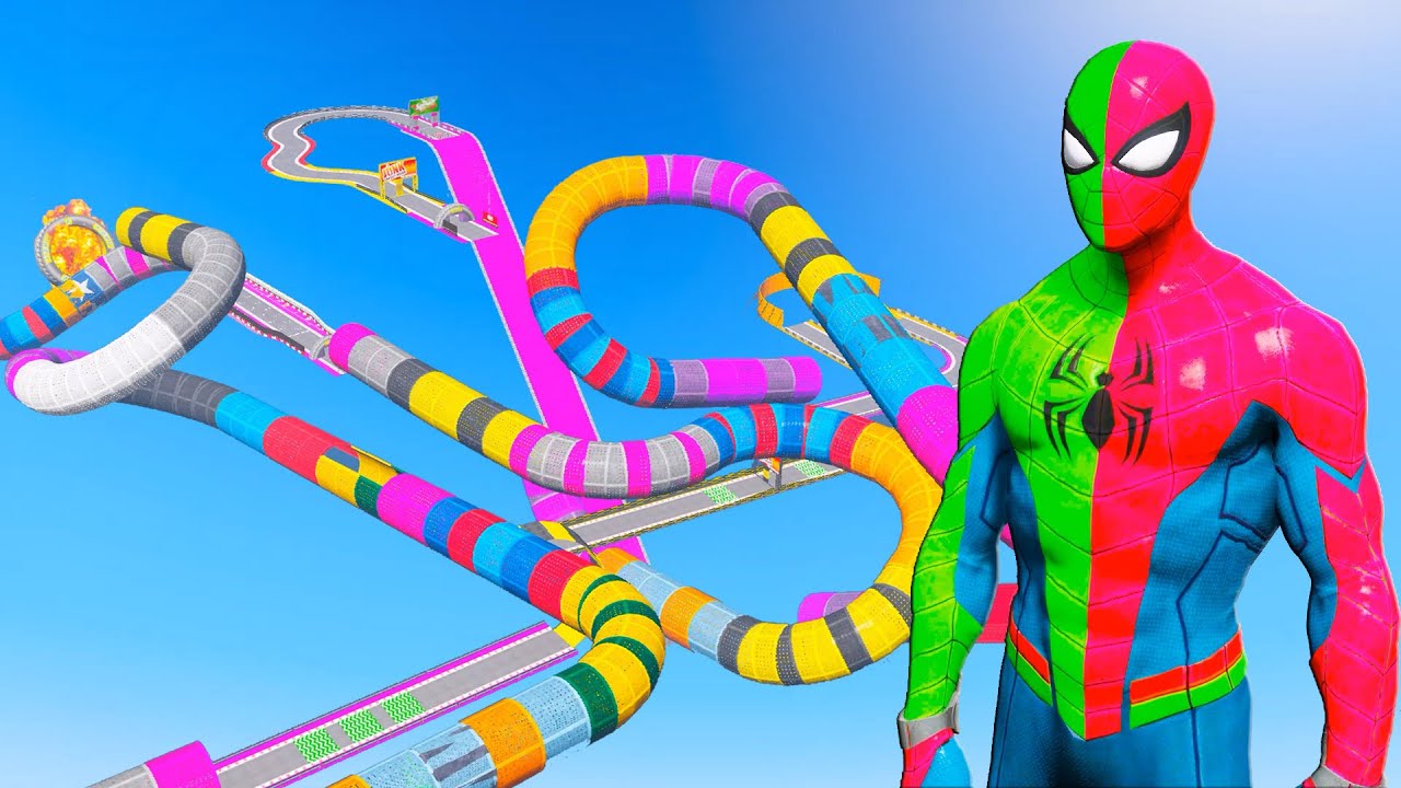 GTA 5: SPIDER-MAN CUNNING STUNT COURSE CHALLENGE - YouTube