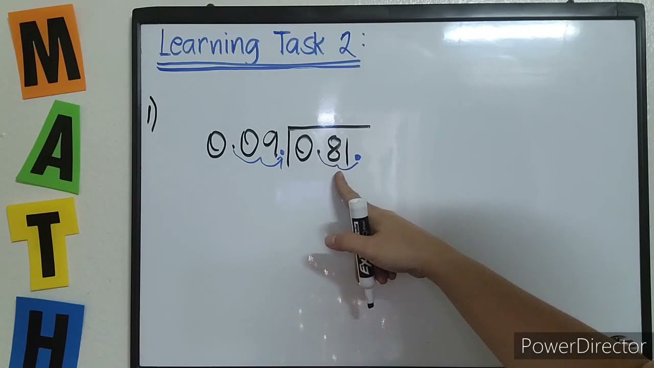 TAGALOG: Division of Decimal Numbers and Whole Numbers, Learning Tasks ...