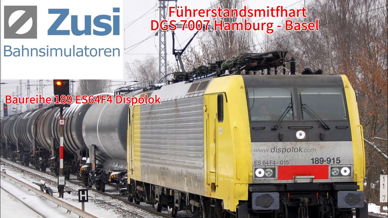 Zusi 3 Führerstandsmitfahrt | DGS 7007 Hamburg - Basel (Übach-Palenberg ...