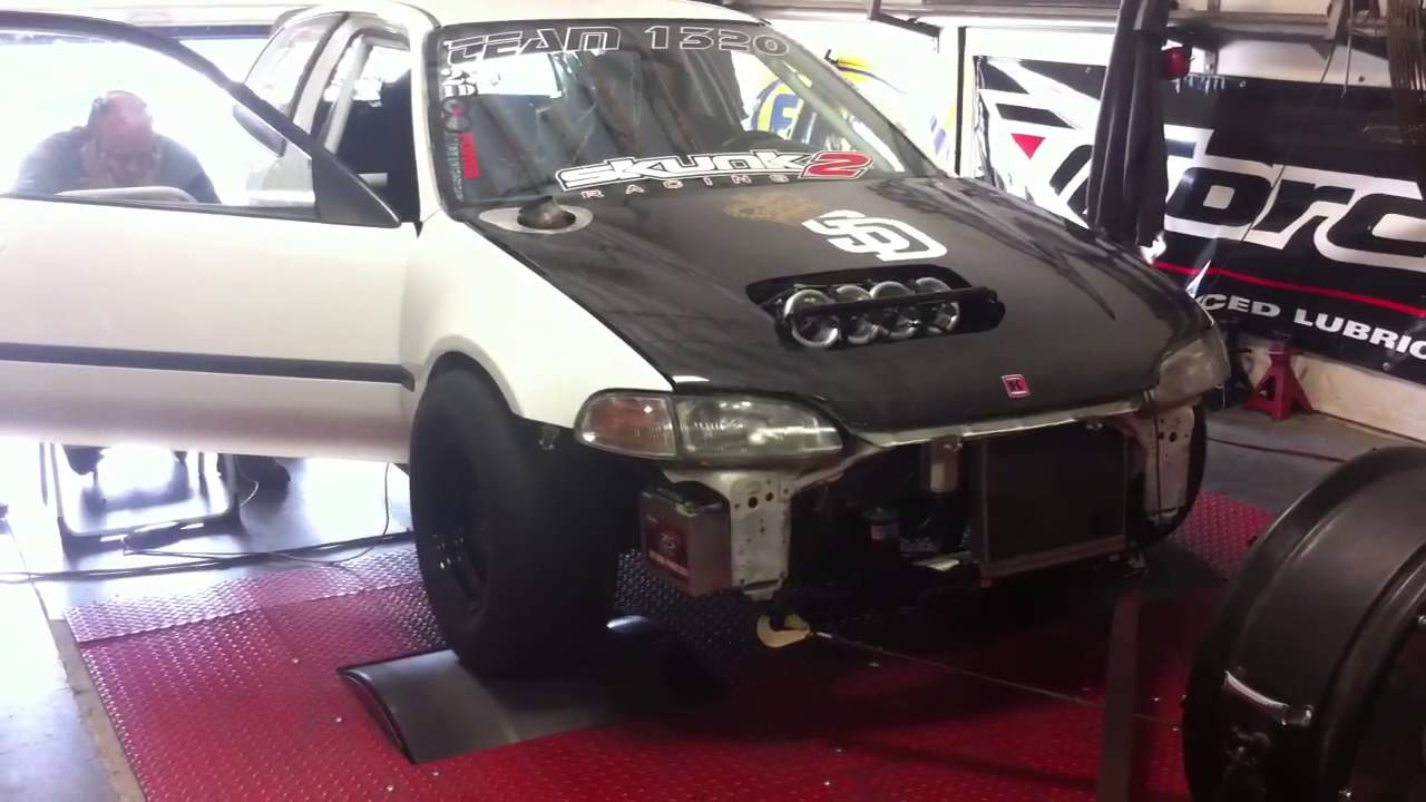 Team 1320 382+ whp All Motor K26 Eg Street Car Dyno Pull on Q16 Race ...