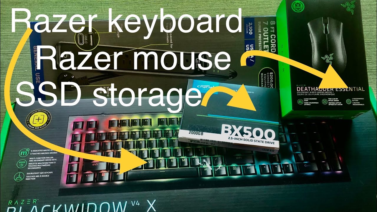 Razer keyboard, Razer mouse & SSD drive (#190) - YouTube
