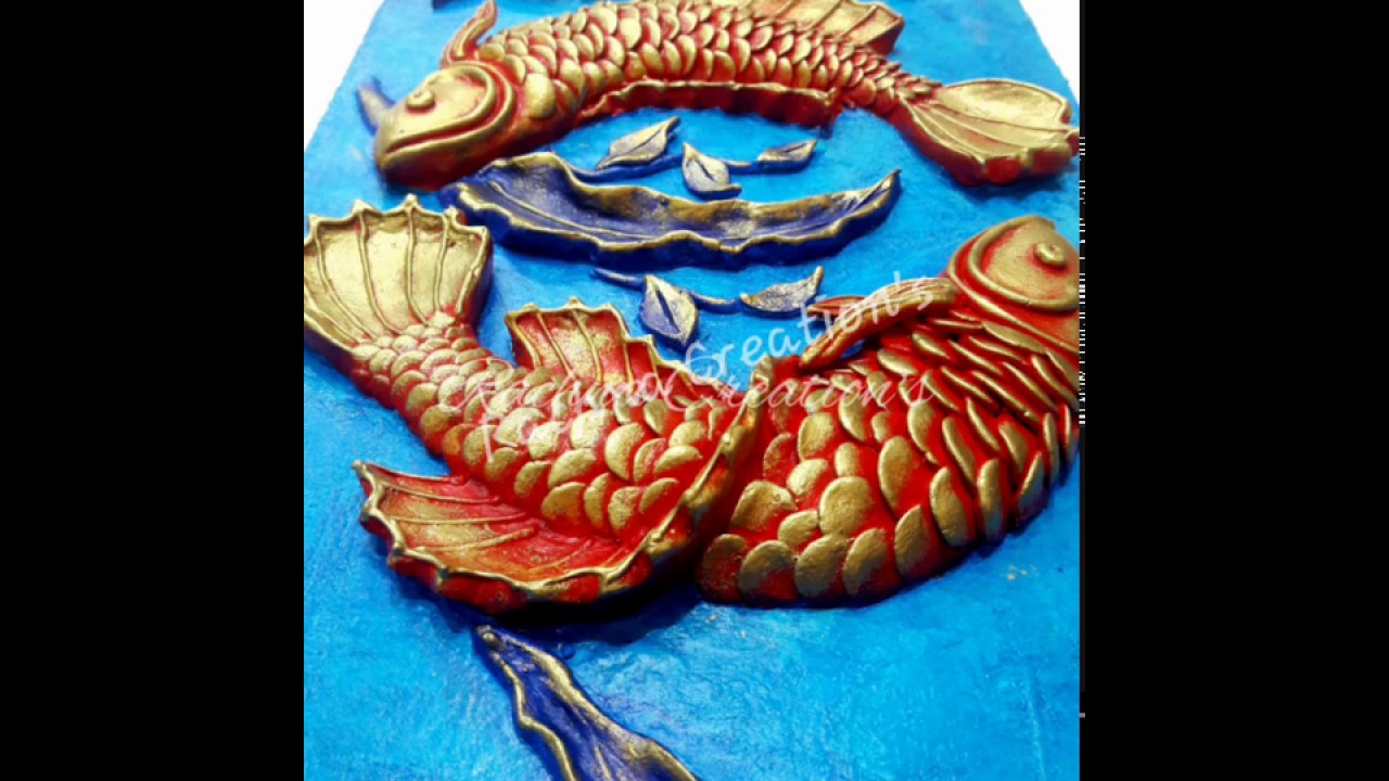3D Fish Clay Relief Mural Part-2 - YouTube