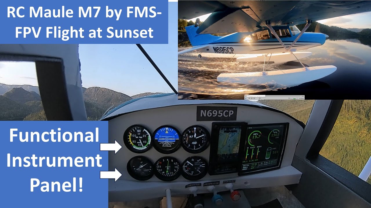 RC Maule M7 by FMS - FPV Flight at Sunset - YouTube