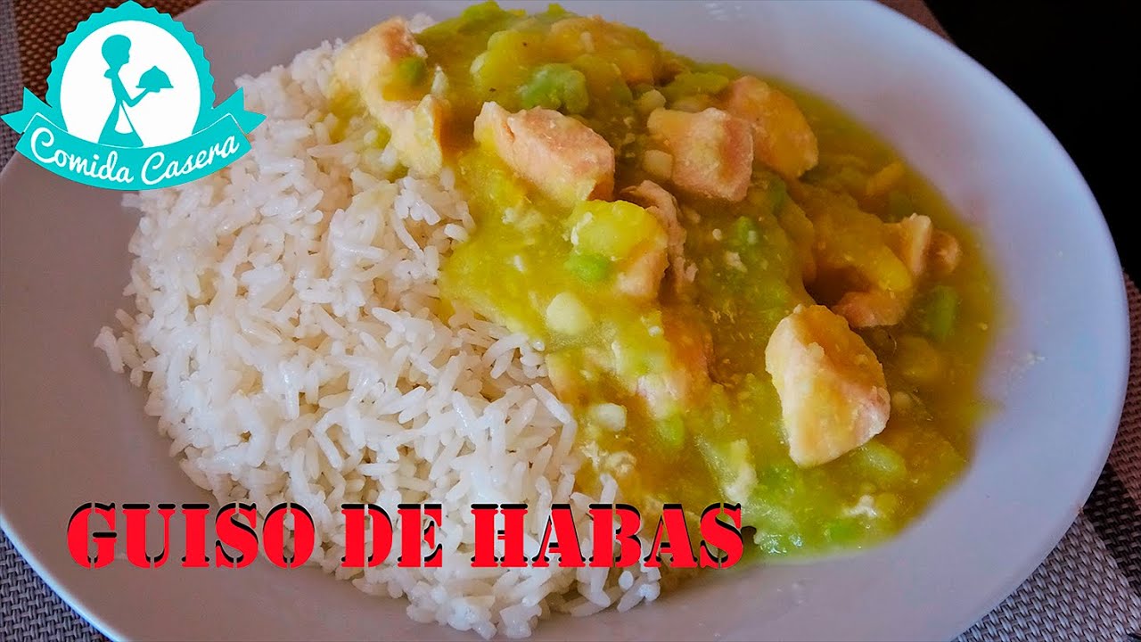 Como preparar GUISO DE HABAS con pollo, riquísimo,muy nutritiva, comida ...