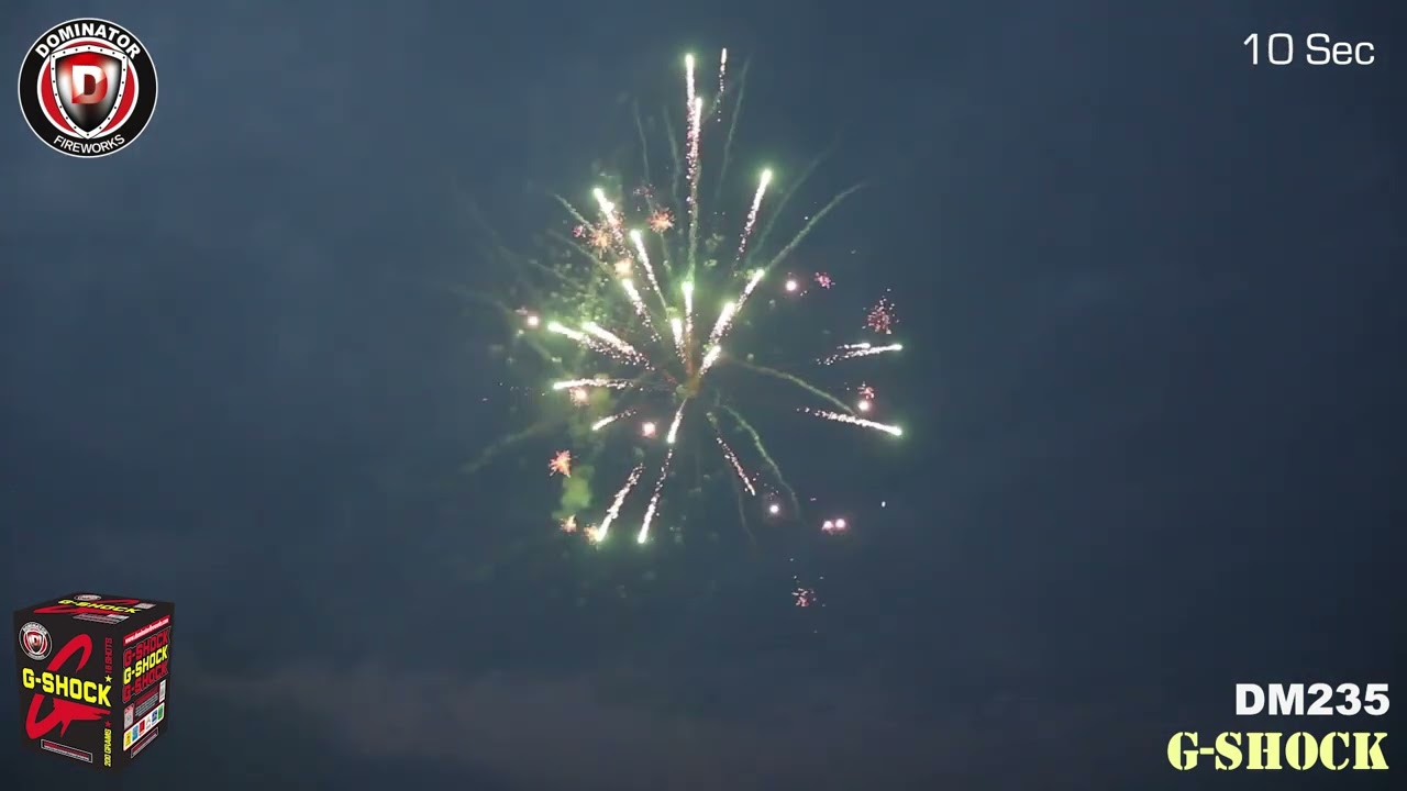 DM235 G Shock 200g by Dominator Fireworks - YouTube