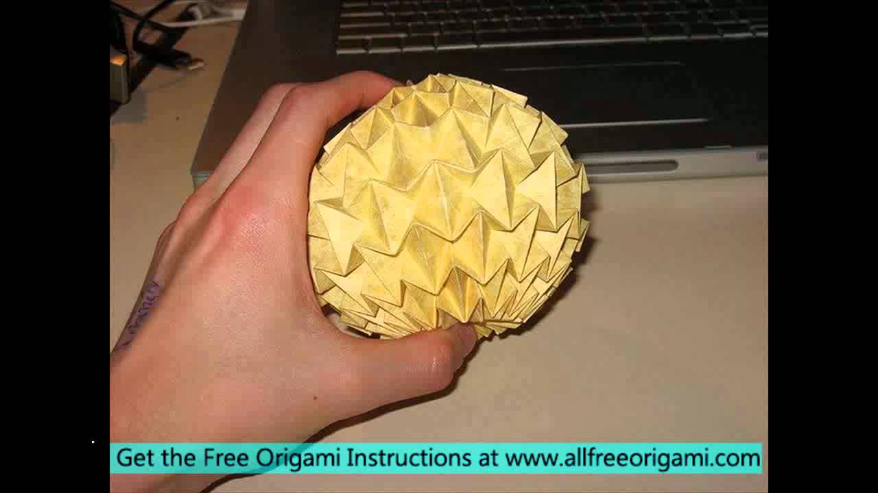 origami magic ball turbo flasher bowl tutorial - YouTube