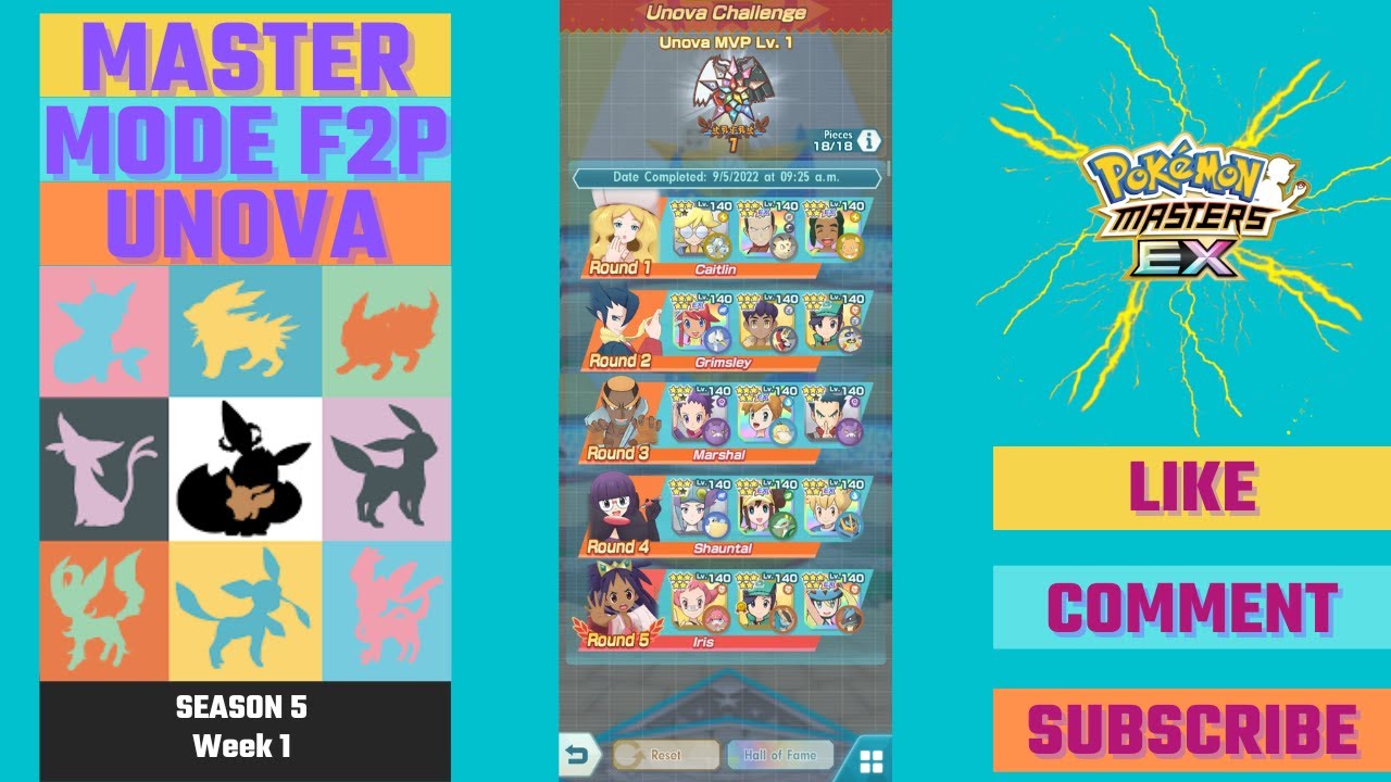Champion Stadium F2P - Master Mode Unova Challenge Week 1, 10000 Points ...