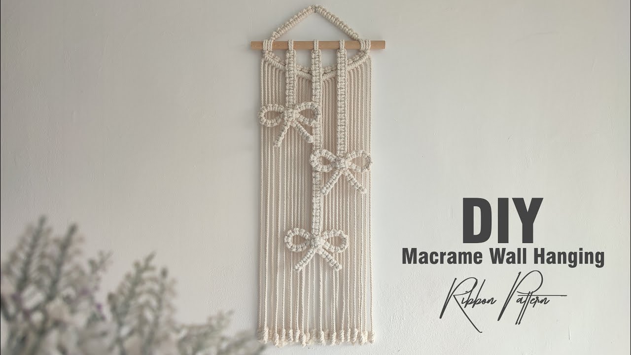 DIY Macrame Wall Hanging | Macrame Ribbon Pattern | Macrame Tutorial ...