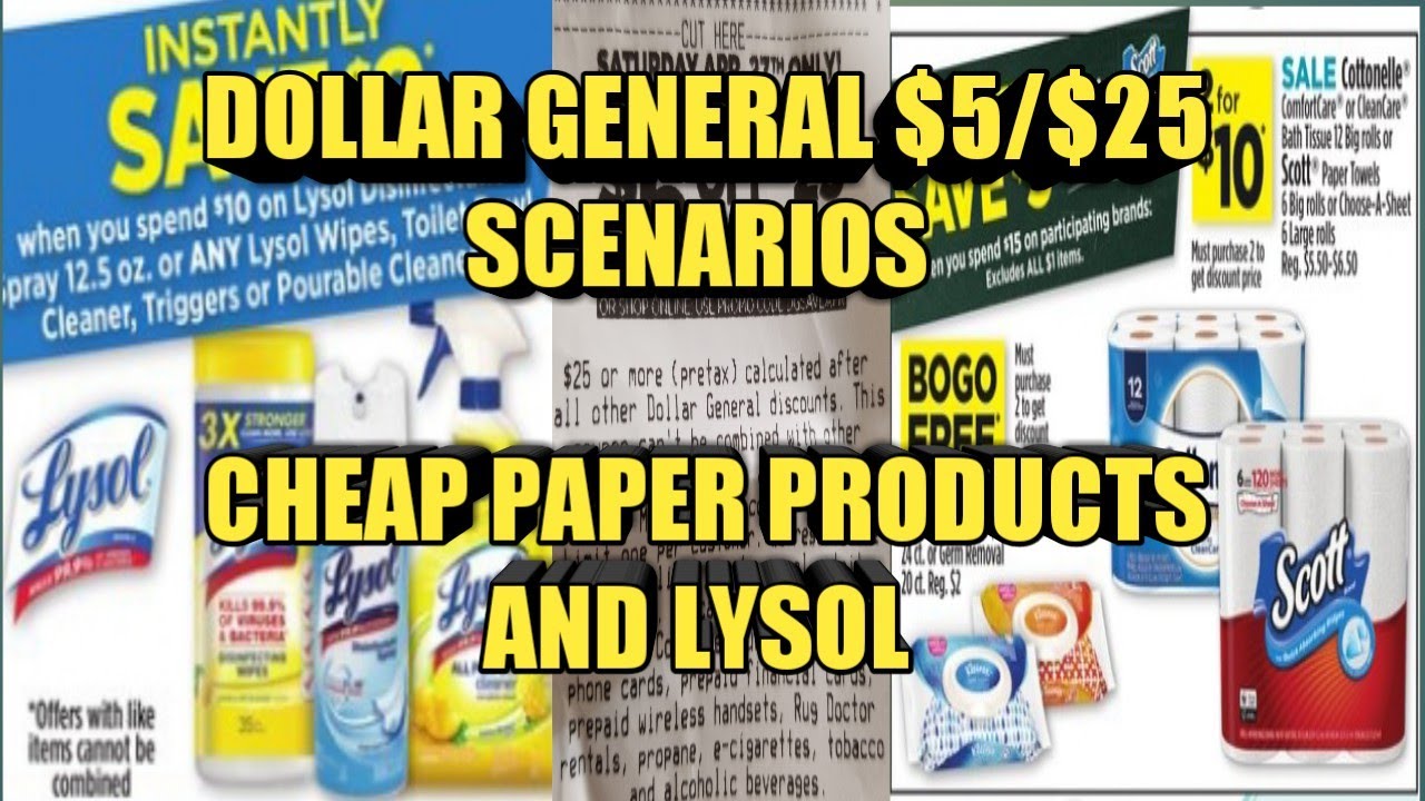DOLLAR GENERAL $5/$25 SCENARIOS USING PAPER &DIGITAL - YouTube
