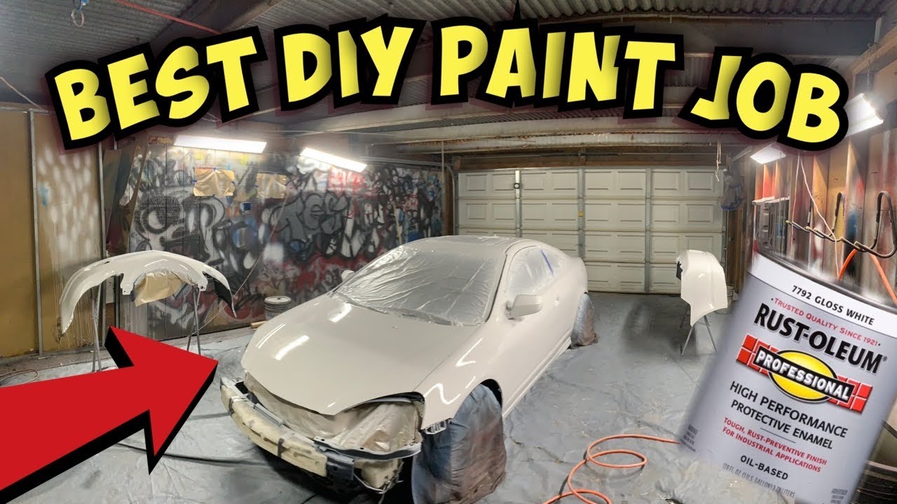 Best $50 Rustoleum paint job k24 RSX - YouTube