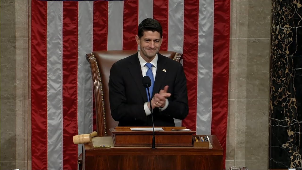 House debates, votes and passes GOP tax bill - YouTube