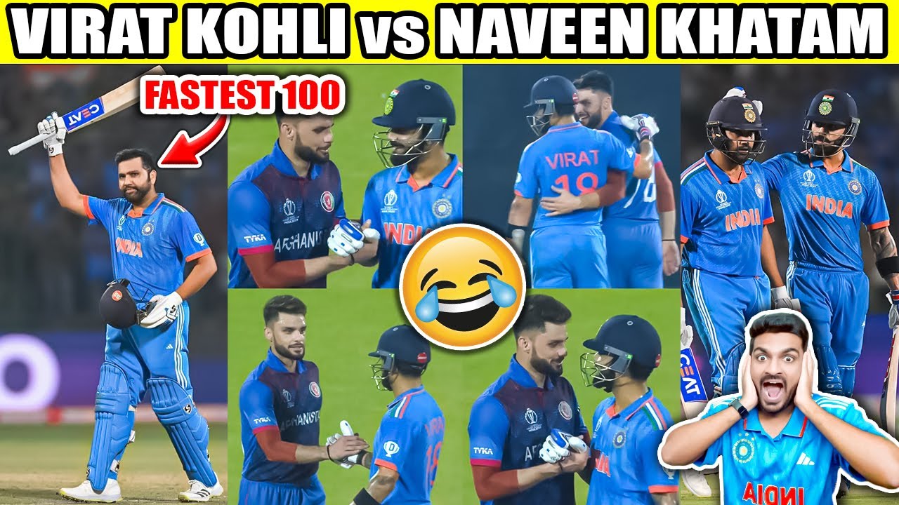 VIRAT NAVEEN HUG 😱 ROHIT SHARMA 131 🔥 IND VS AFG WORLD CUP 2023 MEMES ...