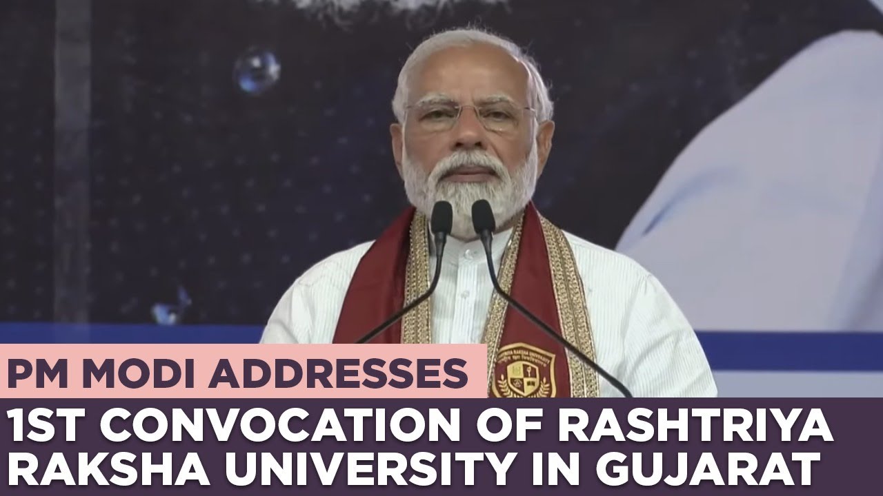 PM Modi addresses 1st convocation of Rashtriya Raksha University in ...