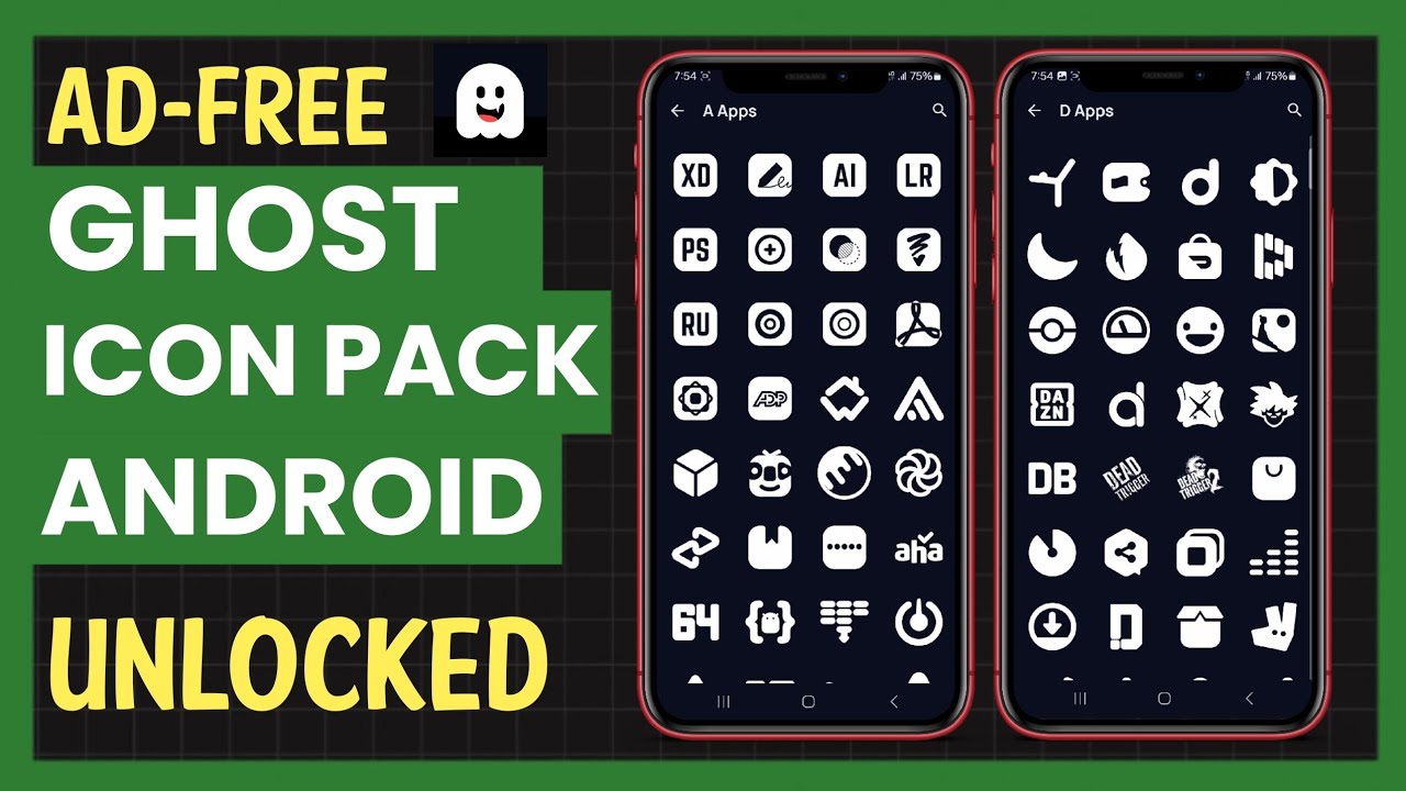 Best Free Ghost Icon Pack App for Android - YouTube