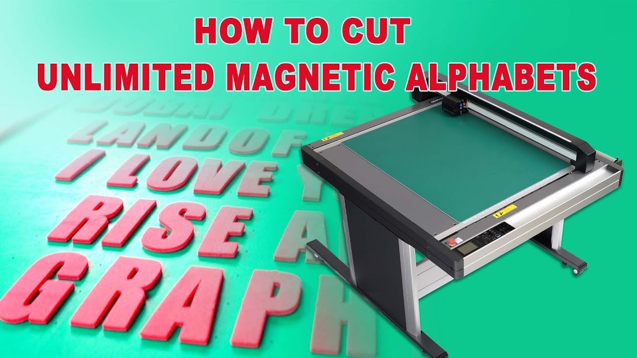 How to cut unlimited magnetic alphabets with Graphtec flatbed cutter ...