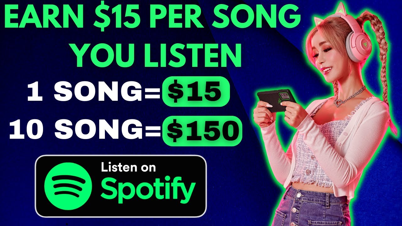 Earn $15 Per Song YOU LISTEN TO | Make Money Just Listening To Music On ...