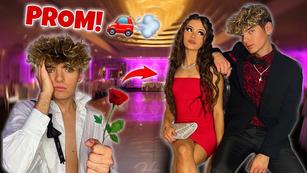 4 HOURS LATE to our FIRST PROM! - YouTube