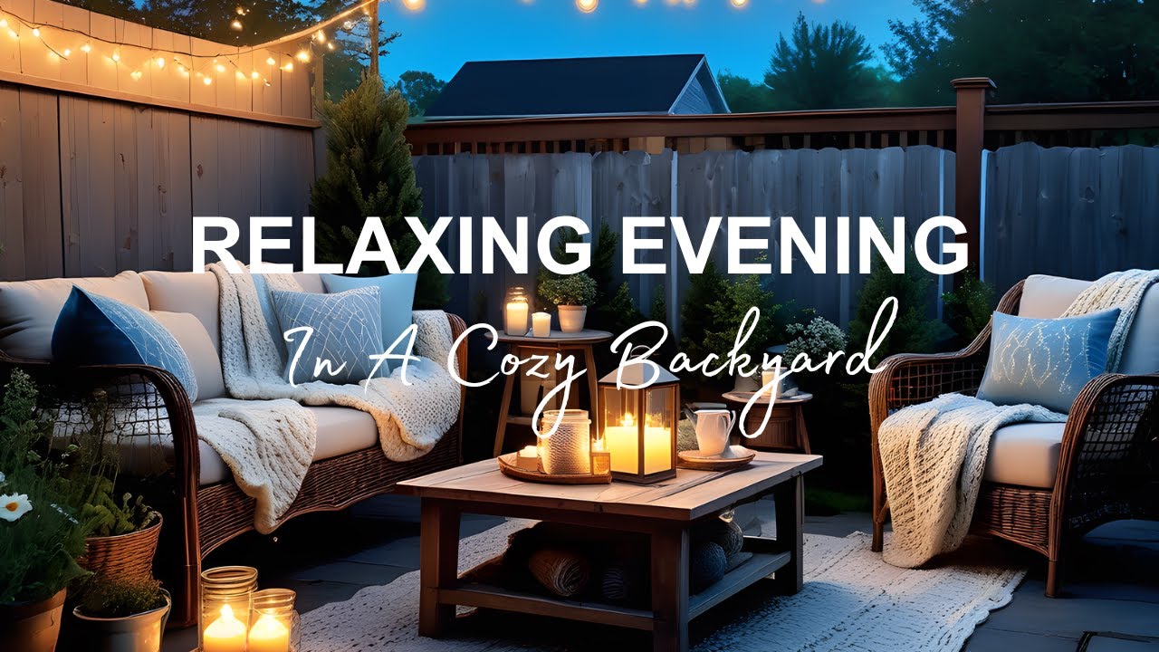 Relaxing Evening In A Warm Cozy Backyard || Creative Unique Night ...