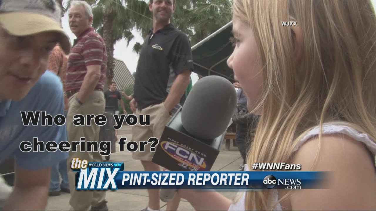 Child Reporter Interviews Basketball Fans - YouTube