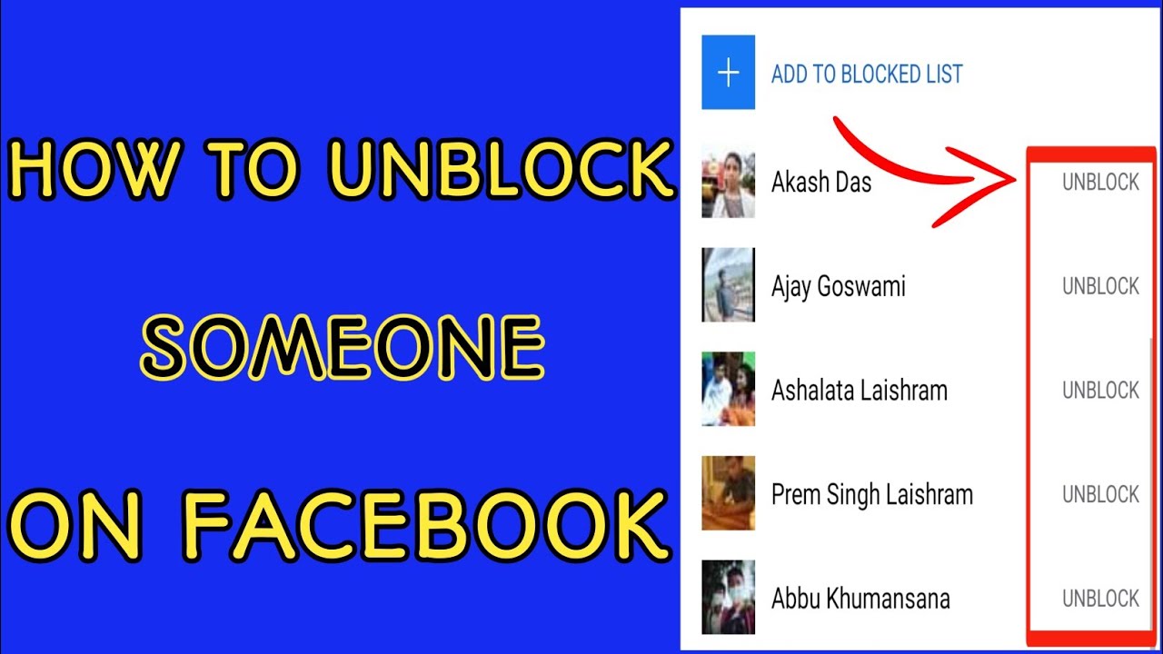 How To Unblock Someone On Facebook // Facebook Unblock Option Not ...