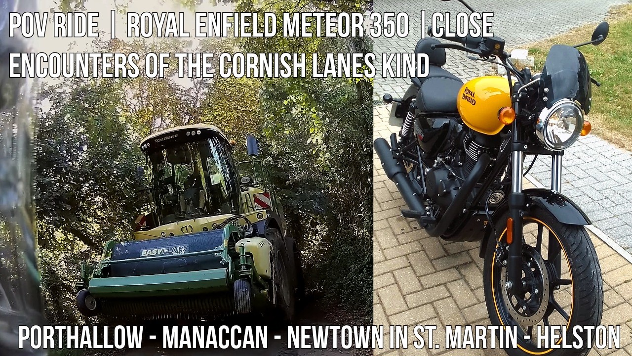 Royal Enfield Meteor 350 - POV Ride Cornwall : Porthallow - Manaccan ...