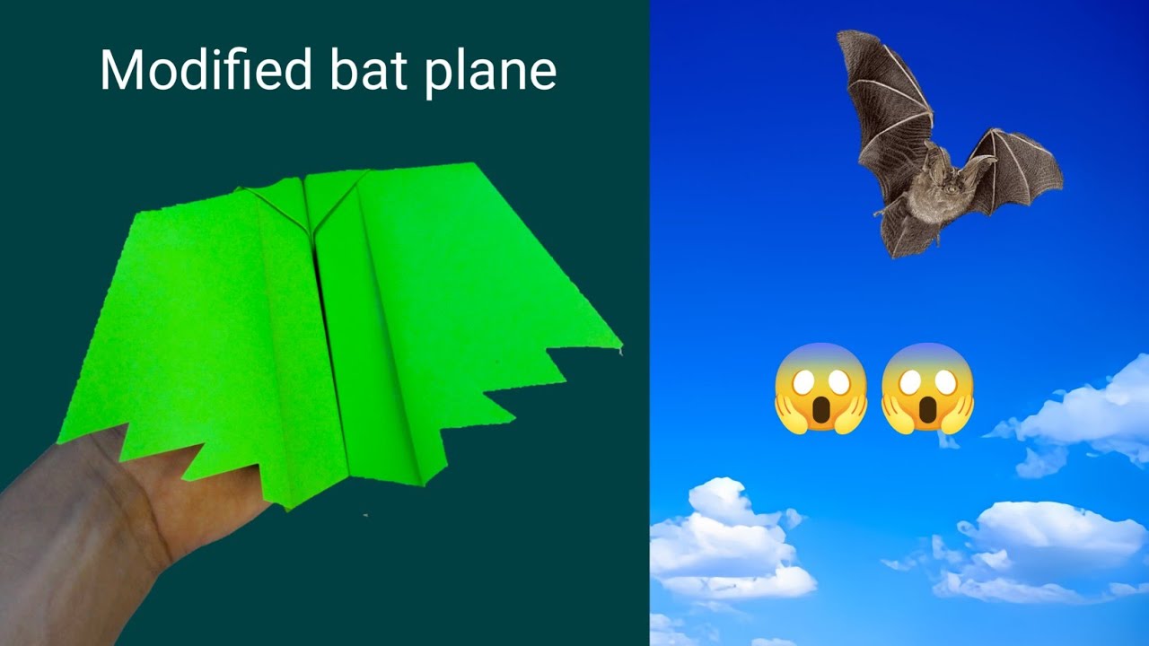 Modified bat paper airplane, how to make a paper airplane fly like a ...