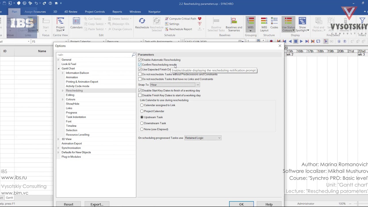 [Synchro PRO Basic] Rescheduling parameters - YouTube