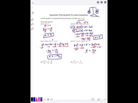 Linear Equations - YouTube