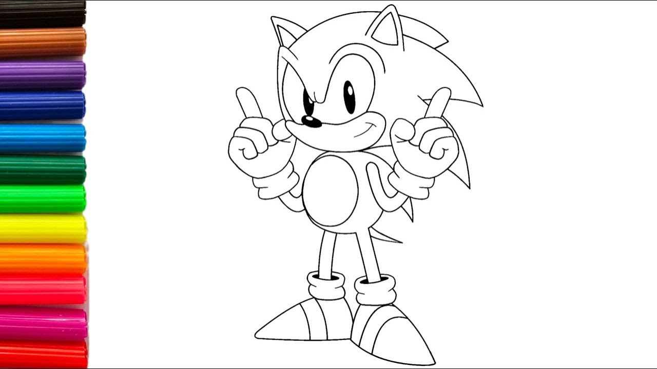 How to draw Sonic Hedgehog | Easy drawing Cartoon characters | cartoon ...