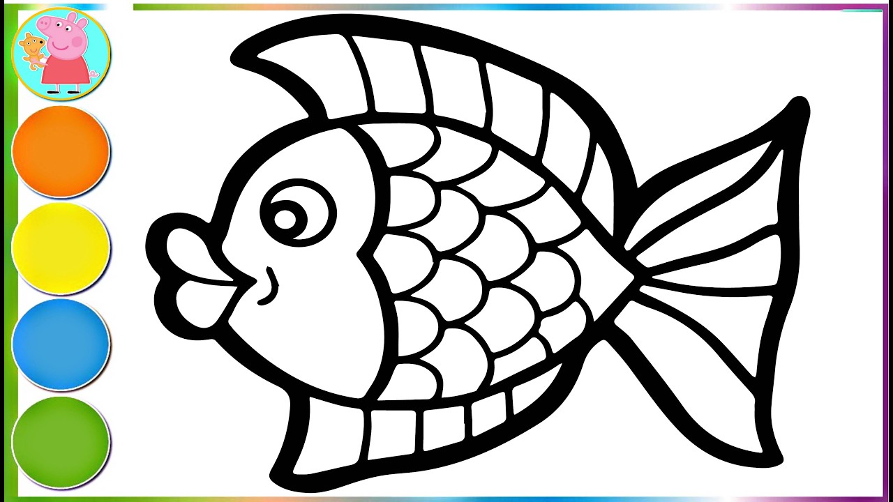FISH | ANIMALS - Learn To Draw and Color for Toddlers - Drawings for ...