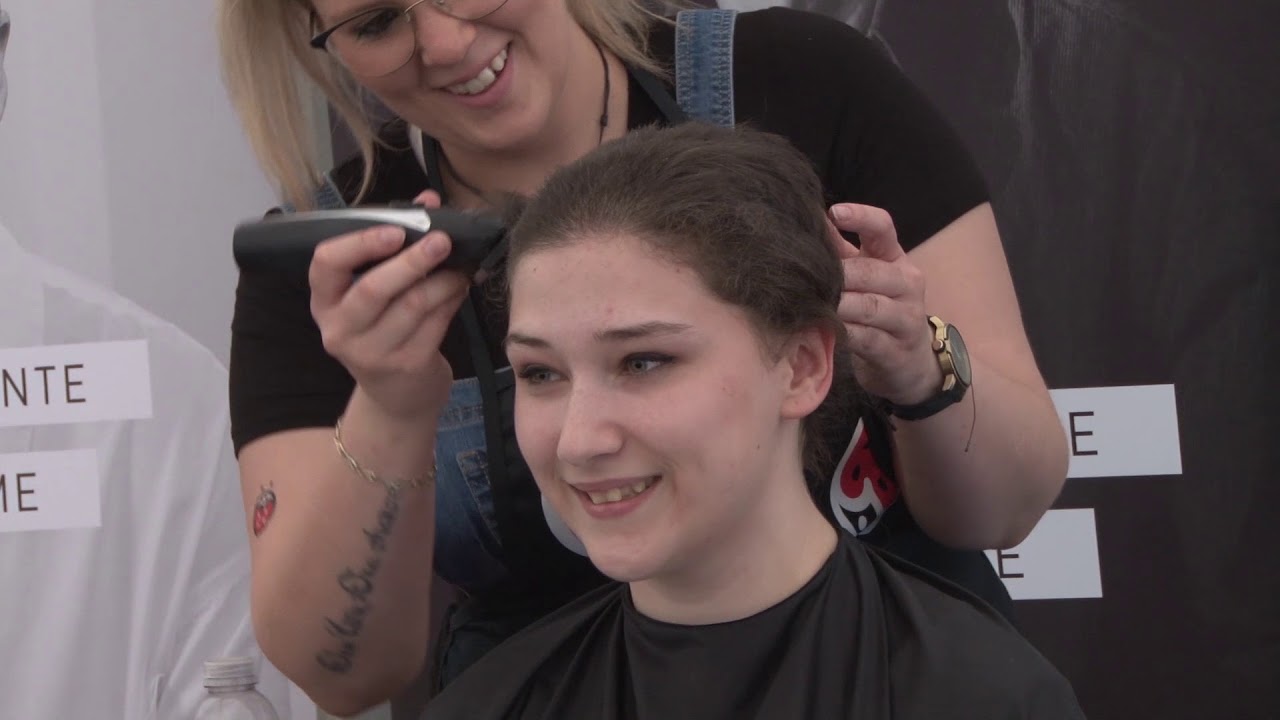 Reportage Défi Têtes Rasées Leucan 20180601 - YouTube