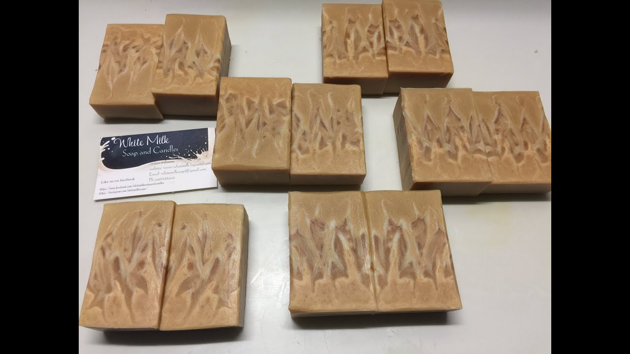 goats milk ghost swirl, Australian soap challenge - YouTube